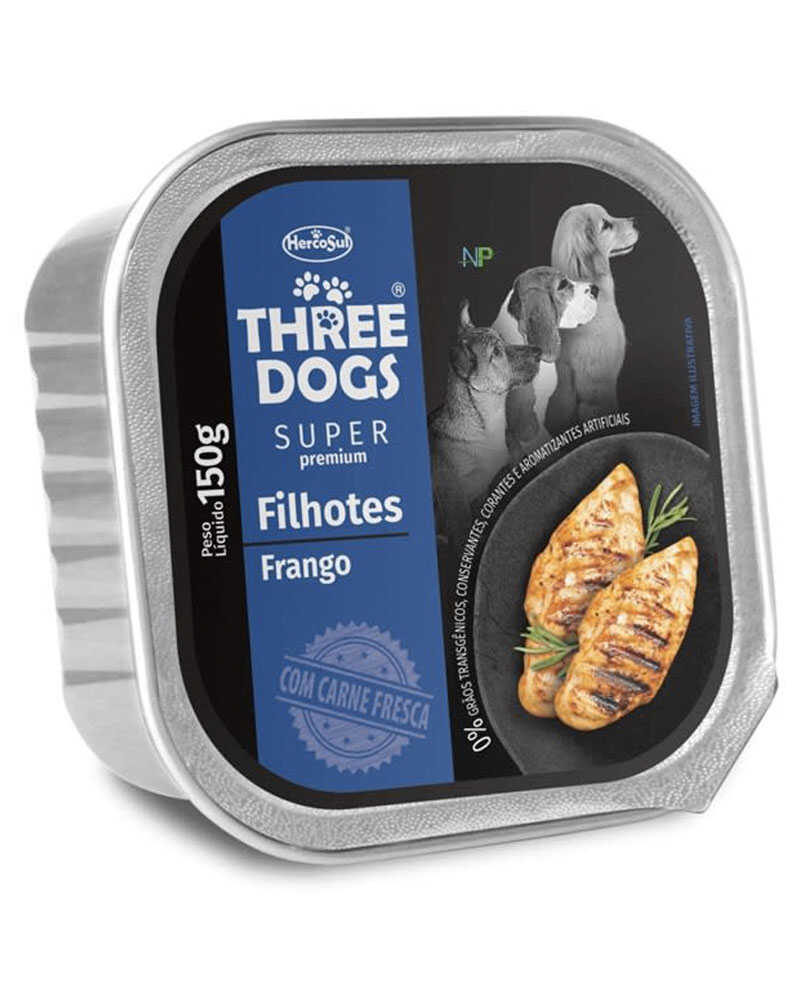 Three Dogs Pate Super Premium Cachorro 150 Gr – EcológicoPet